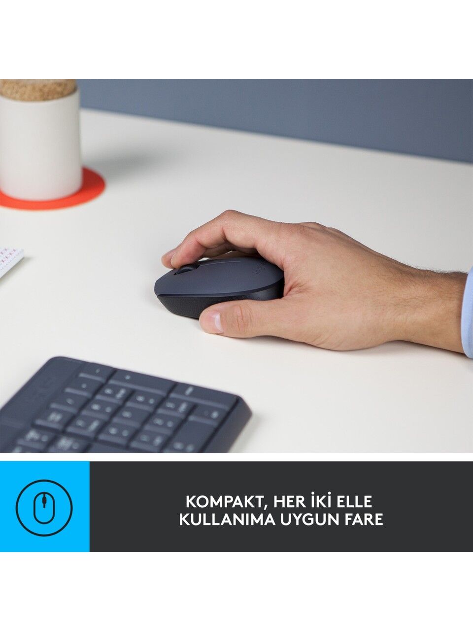 Logitech MK235 USB Kablosuz Türkçe Klavye Mouse Seti - Antrasit Gri ...