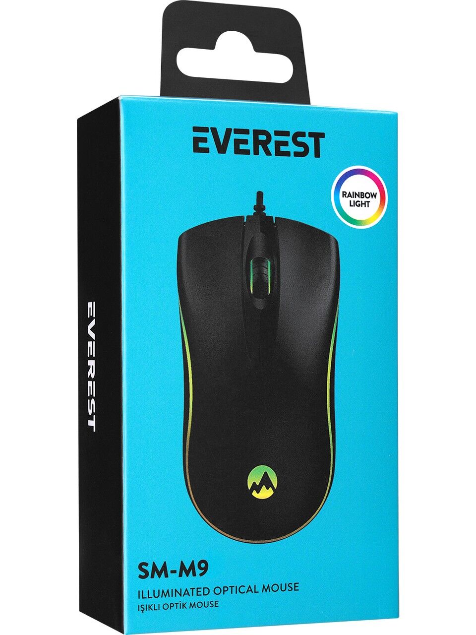 Everest SM-M9 USB Kablolu Siyah 3D Optik LED Mouse | EFG Bilgisayar